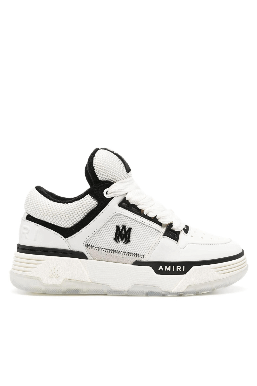 Amiri MA-1 Logo Plaque Lace-Up Sneakers for man White Black | Exclusiv ...